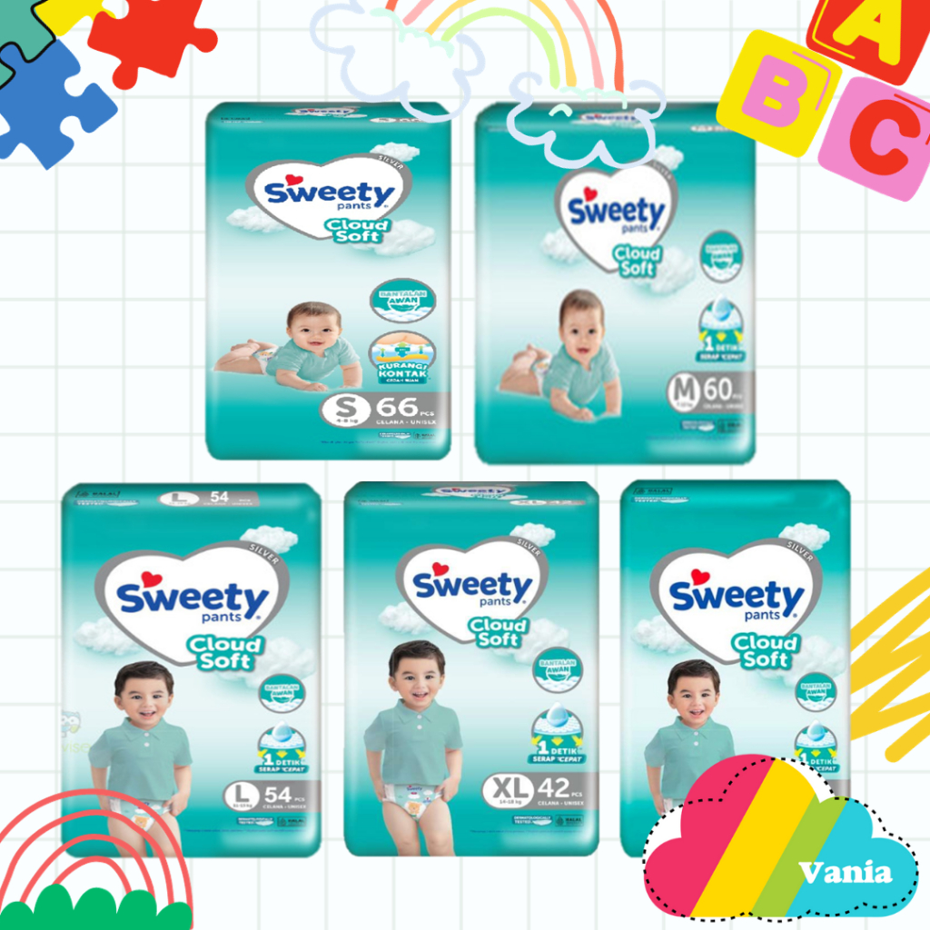 Jual Sweety silver cloud soft pants S66 M60 L54 XL42 XXL32 Sweety S 66 ...