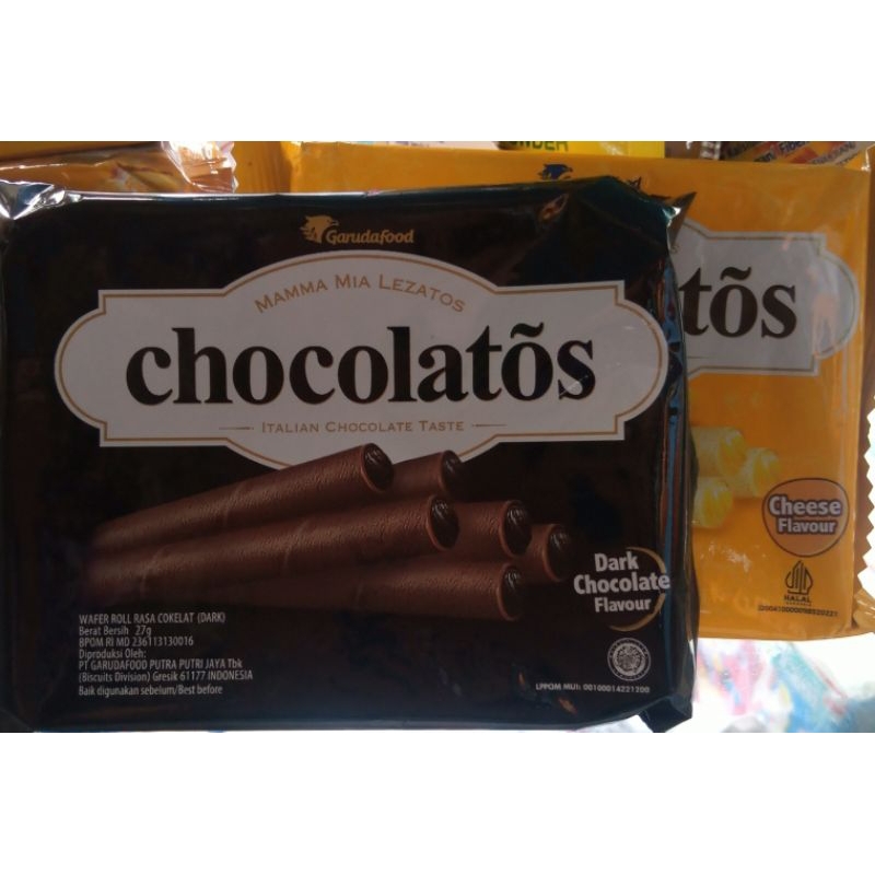Jual Chocolatos Wafer Roll Dengan Varian Rasa Dark Coklat Dan Rasa Keju ...