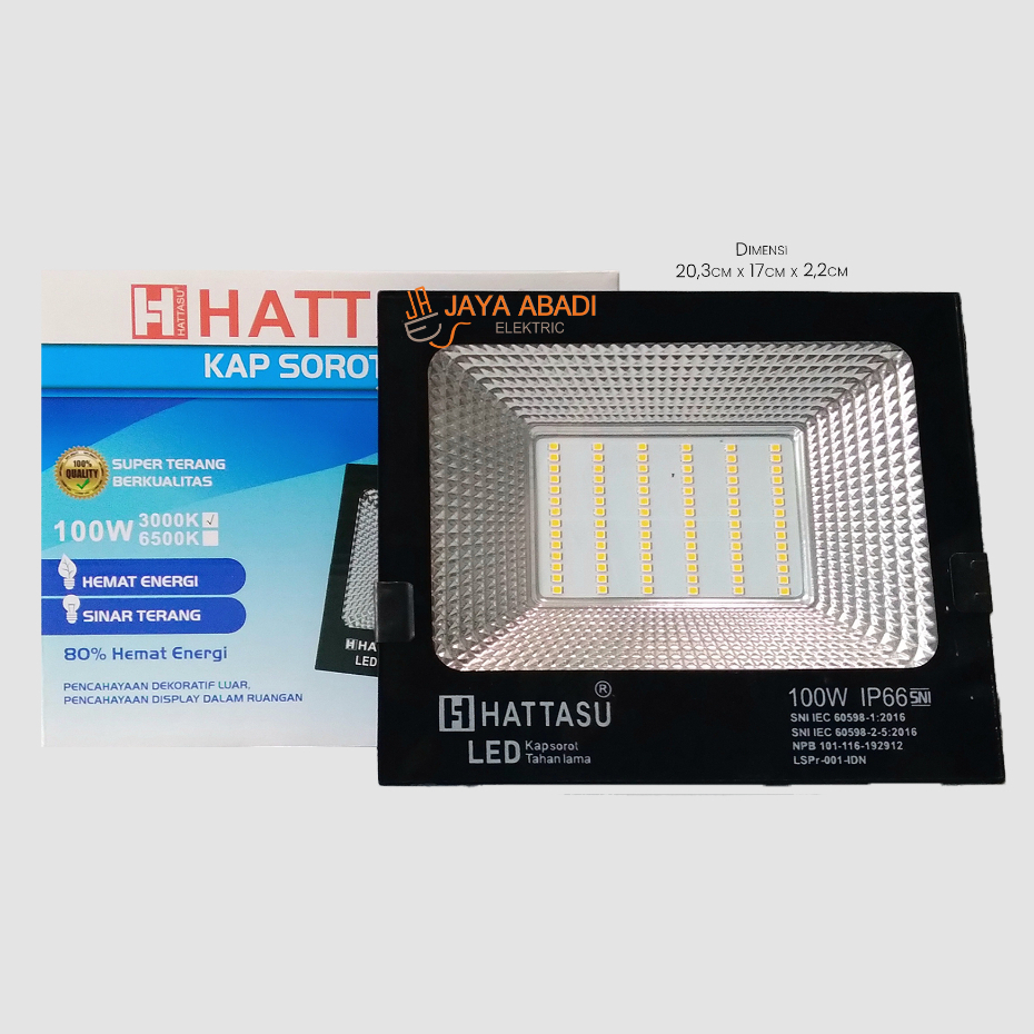 Jual Lampu Sorot LED 100W Flood Light Lampu penerangan tembak 100 w watt outdoor Putih dan warm ...