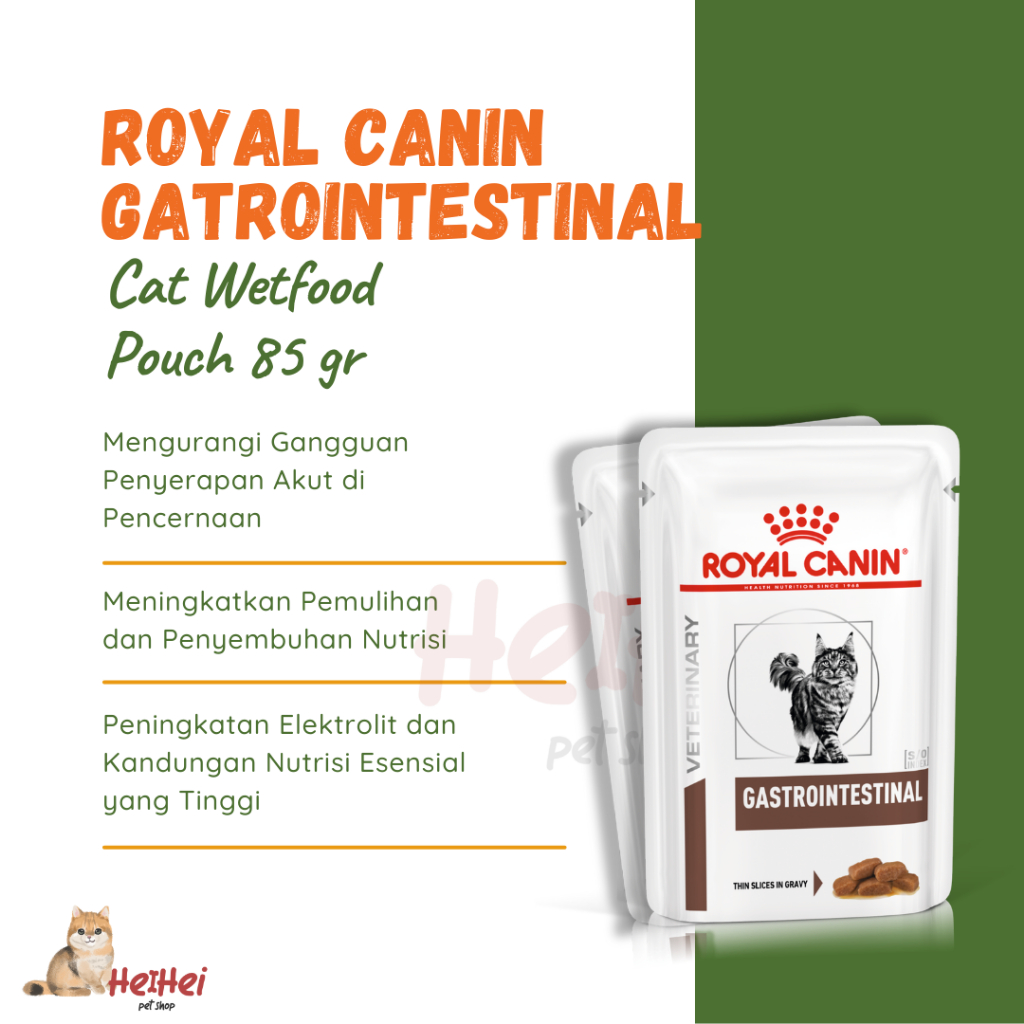 Jual Royal Canin Cat Wet Pouch Gastrointestinal Kucing 85 gr - RC ...