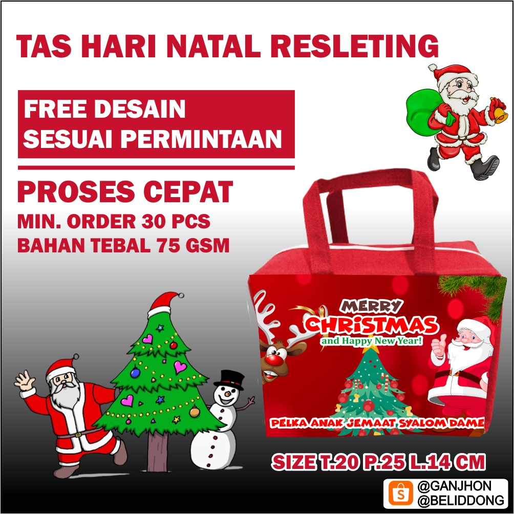 Jual Tas hampers natal / tas Souvenir Sovenir Natal dan Tahun Baru ...
