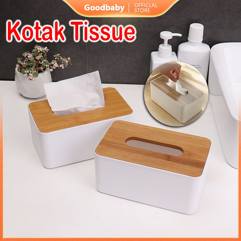 Jual GOODBABY Tissue Box Tempat Tisu kotak tisu estetik Kotak Tisu Kayu ...
