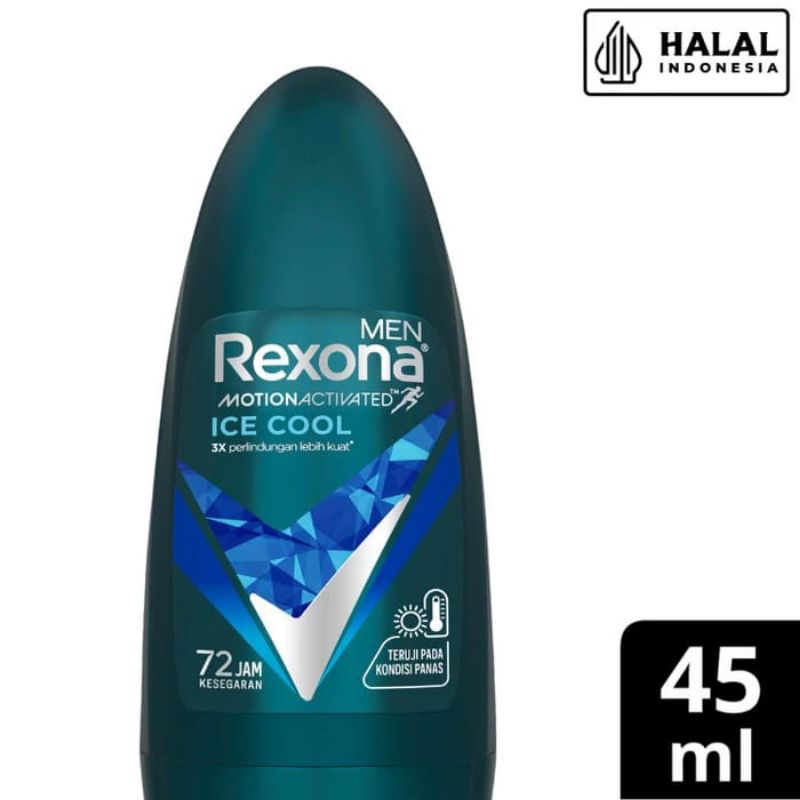 Jual Rexona Men Anti-Perspirant Deodorant Roll On Pria Ice Cool 45Ml | Shopee Indonesia