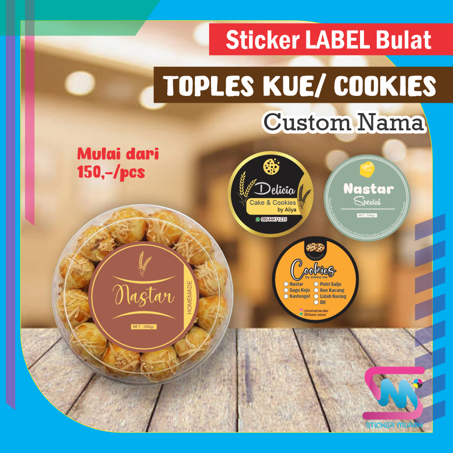 Jual Stiker Murah Bandung Sticker Label Kemasan Toples Makanan Kue ...