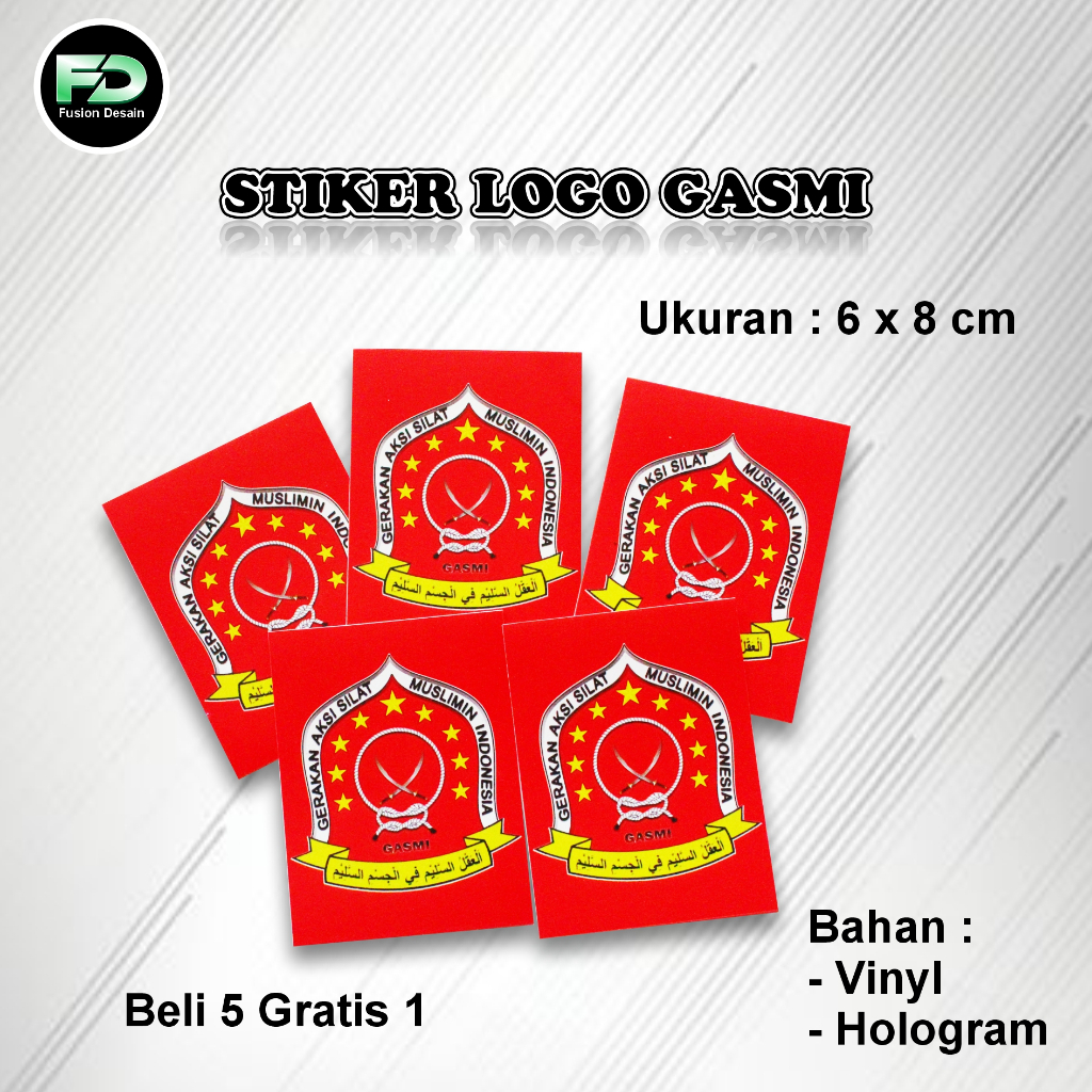 Jual Stiker Silat Hologram dan Vinyl glosy|| Stiker logo Gasmi ...
