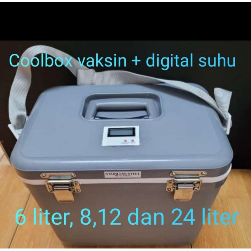 Jual Box vaccine cooler l Cooler box vaccine plus suhu digital | Shopee ...