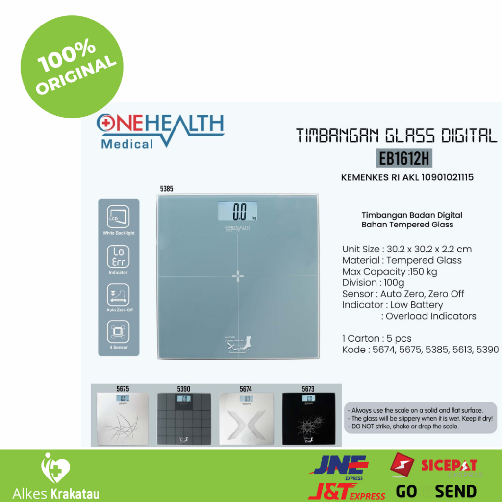 Jual Timbangan Digital Onehealth EB 1612H / Timbangan Badan Digital ...