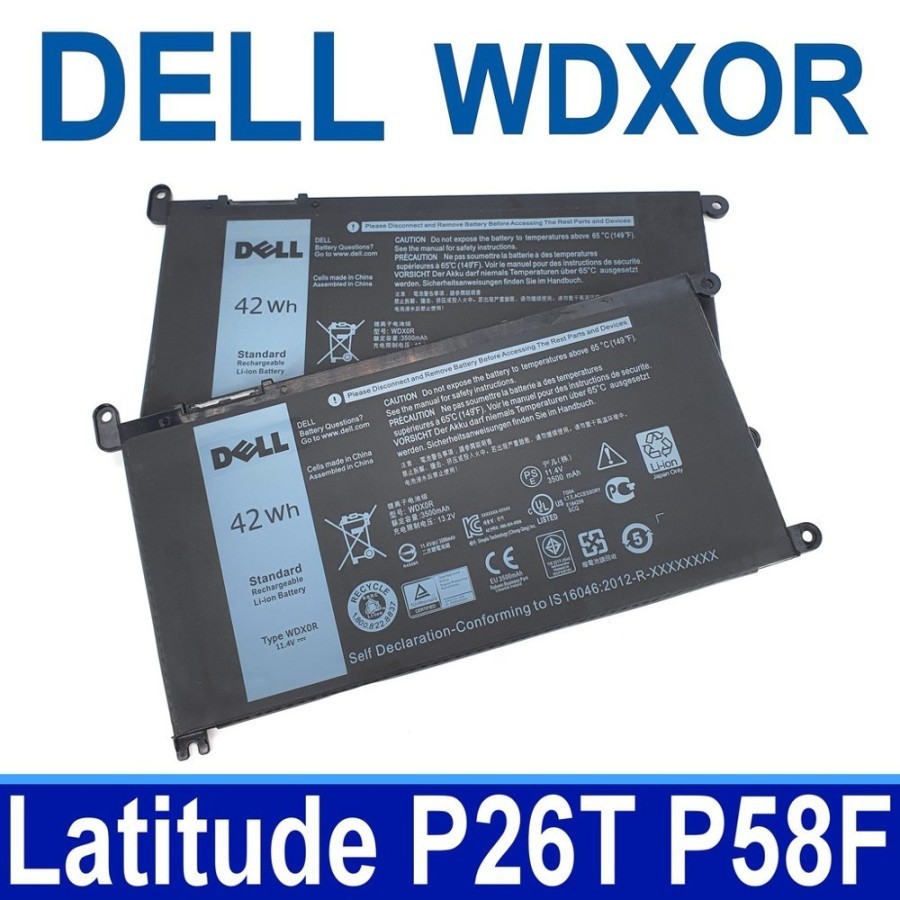 Jual Baterai Dell Latitude 3480 3580 3488 3490 42wh WDX0R WDXOR FW8KR ...