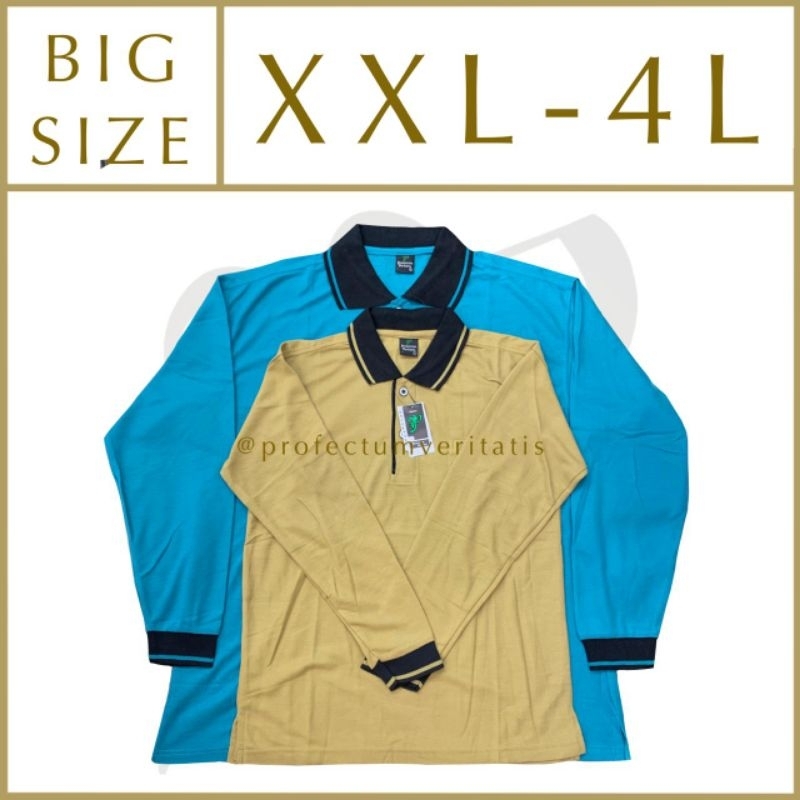 Jual BIG SIZE: Kaos Lakos Polyester Lengan Panjang (XXL-4L) | Shopee ...