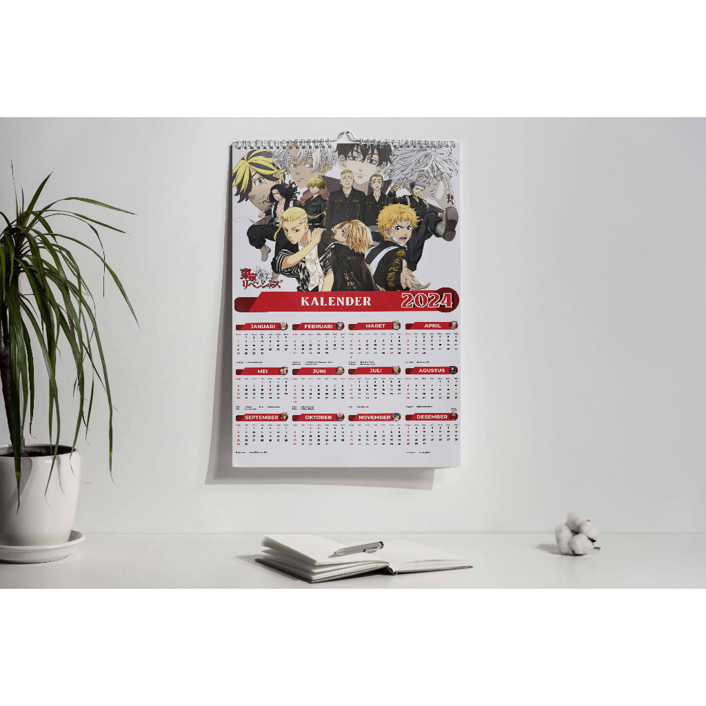 Jual Kalender Dinding Anime Ukuran A3+ Edisi 2 I Cetak Kalender 2024 ...