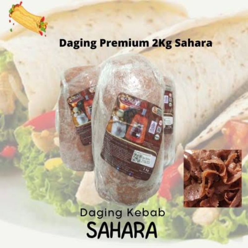 Jual Sahara Daging Kebab Sapi Premium 2 kg tanpa tiang (Frozen Food ...