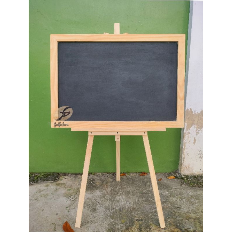 Jual Papan Tulis Kapur Hitam/ BlackBoard 75 x 55cm/ Papan Tulis Cafe ...