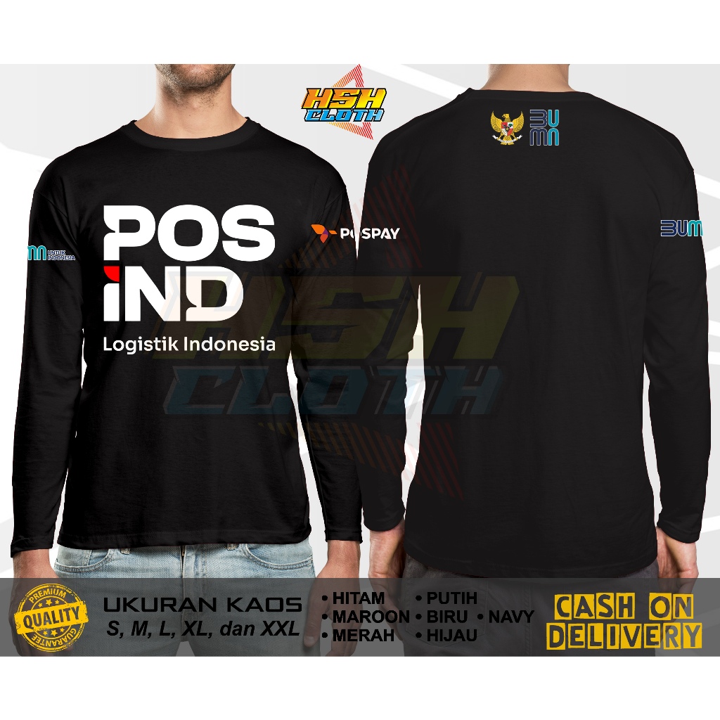 Jual Baju Kaos Distro POS IND pos Indonesia Logistic PerusahaanLengan ...