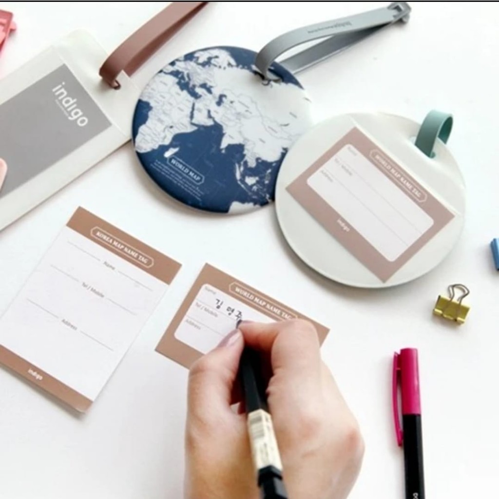 Jual World Map Luggage Tag Label Koper ( Koper Jadi Mudah Dikenal ...