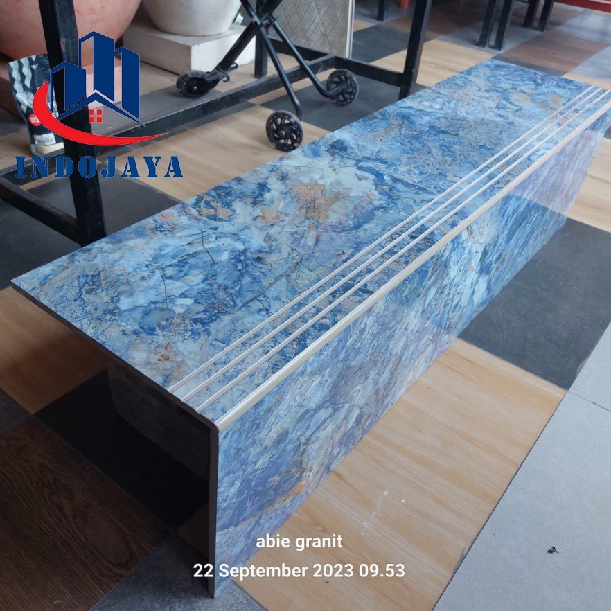 Jual granit tangga motif marmer 30x90 30x100 custom list keramik plint ...