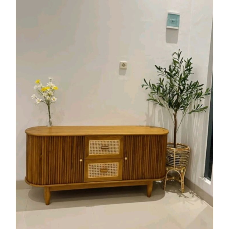 Jual Buffet bufet salur bifet tv meja tv kayu jati perhutani solid ...