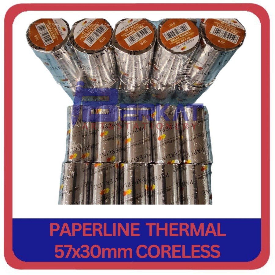 Jual PAPERLINE Kertas Thermal Edc 57mm x 30mm Coreless | Shopee Indonesia