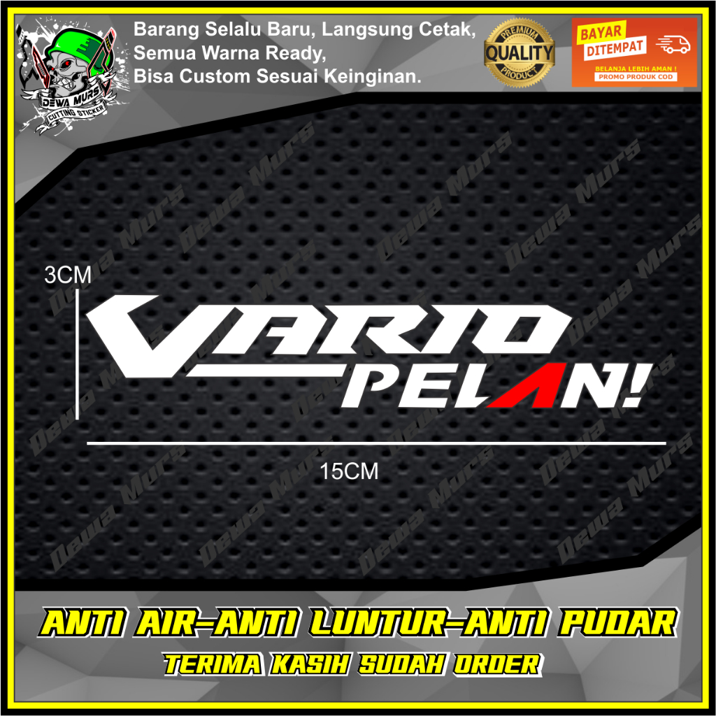 Jual Cutting Sticker Tulisan VARIO PELAN! | Shopee Indonesia
