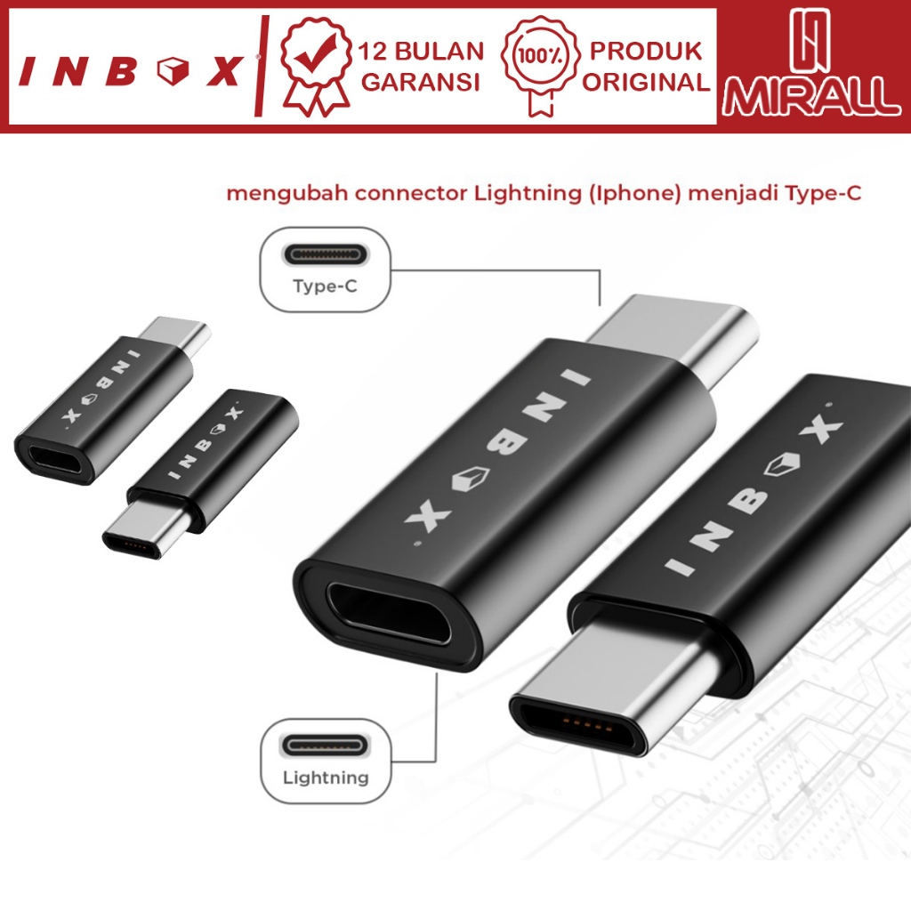 Jual INBOX OTG Lightning to Type C Adapter Converter Connector Original ...