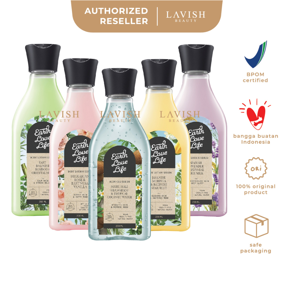 Jual EARTH LOVE LIFE Body Lotion Serum // Body Gel Serum (250ml ...