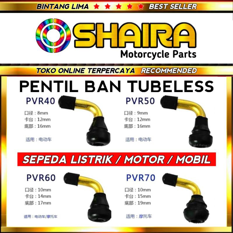 Jual Pentil Ban Tubeless Motor Listrik Sepeda Listrik/Pentil Tubeless ...