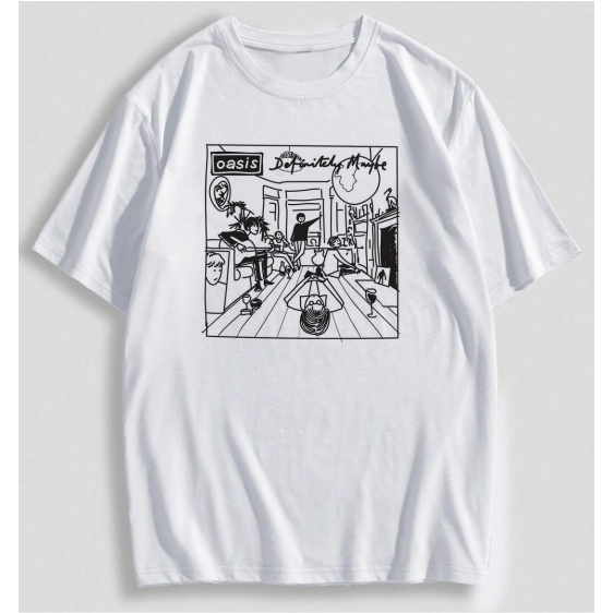 Jual KAOS OASIS SKETCH DRAW Definitely Maybe | Shopee Indonesia