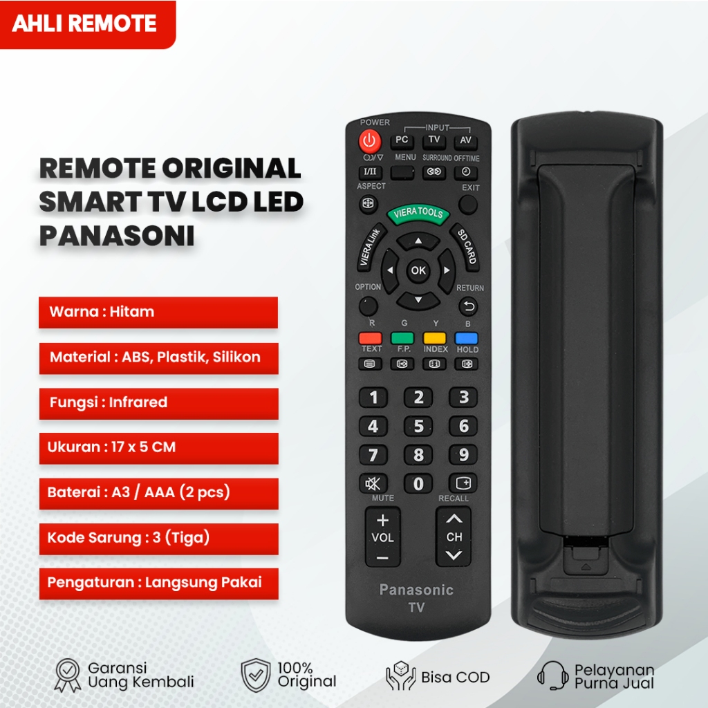 Jual Remote TV Panasonic Viera Smart TV / Remot TV Panasonic LCD LED ...