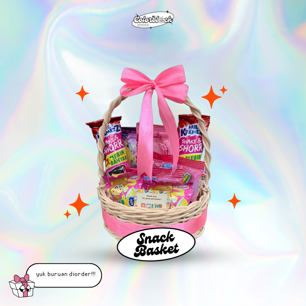 Jual Pink Snack Basket/Gift Box Snack/Kado Wisuda/Kado Ulang Tahun ...