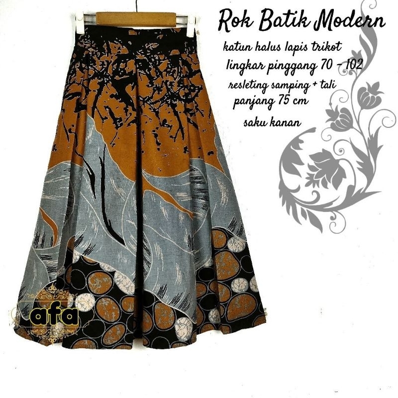 Jual ROK BATIK MODERN LAPIS TRIKOT / ROK BATIK 7/8 / BAWAHAN BATIK ...
