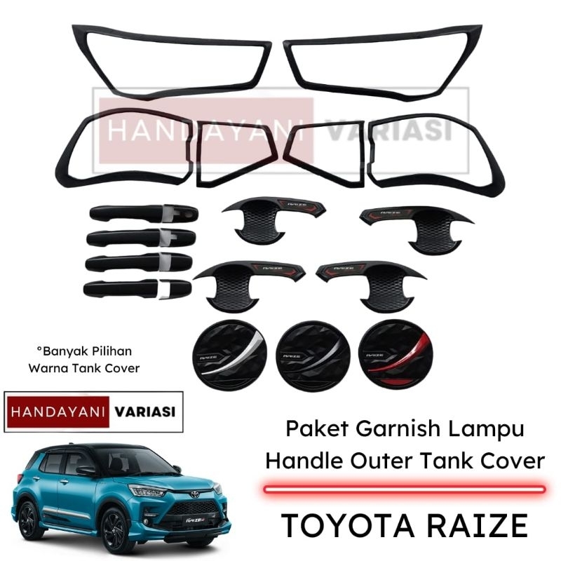 Jual Paket Garnish Outer Door Handle Tank Cover Toyota Raize All Varian ...