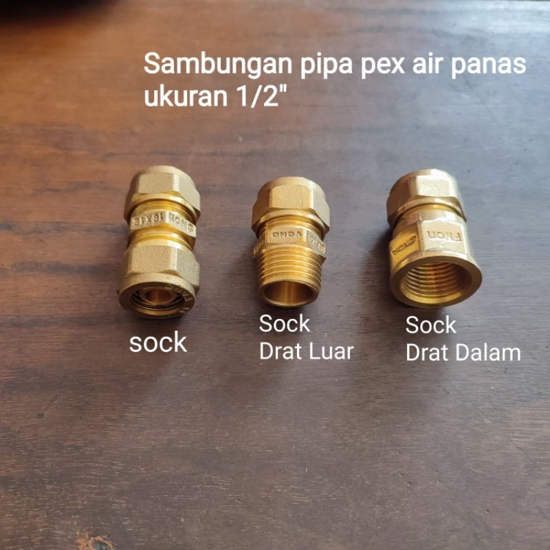 Jual Sambungan pipa air panas Lurus 1/2 inch Sock Drat Dalam Luar ...