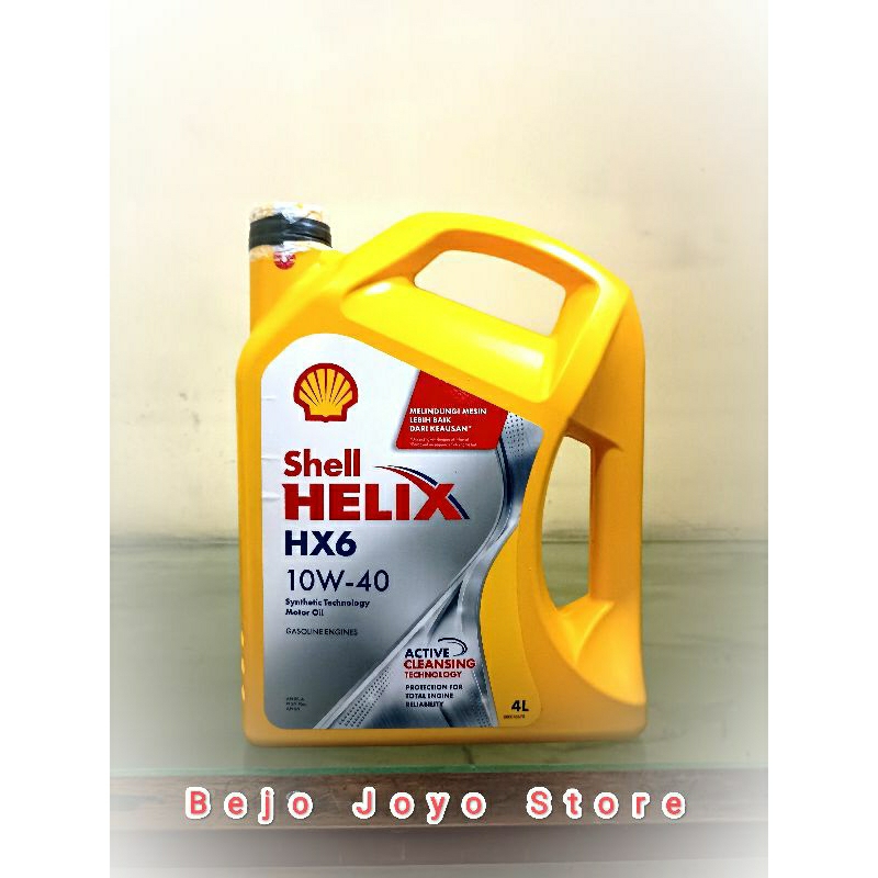 Jual OLI SHELL HELIX HX6 10W-40 ISI 4 LITER 100% ORIGINAL | Shopee ...