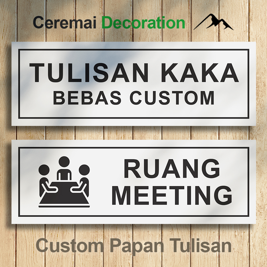 Jual CUSTOM PAPAN NAMA RUANGAN PETUNJUK PERINGATAN SIGN BOARD GANTUNG ...