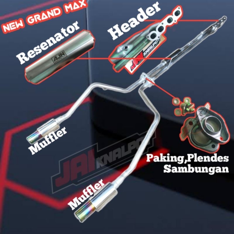 Jual Grand max knalpot racing Header 432 Resonator | Shopee Indonesia