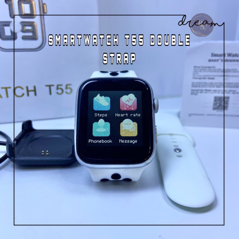 Jual Jam tangan SMARTWATCH T55 DOUBLE STRAP | bisa nerima notifikasi ...