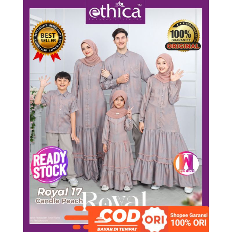 Jual ETHICA Sarimbit Royal 17 Candle Peach / Sarimbit Keluarga Lebaran ...