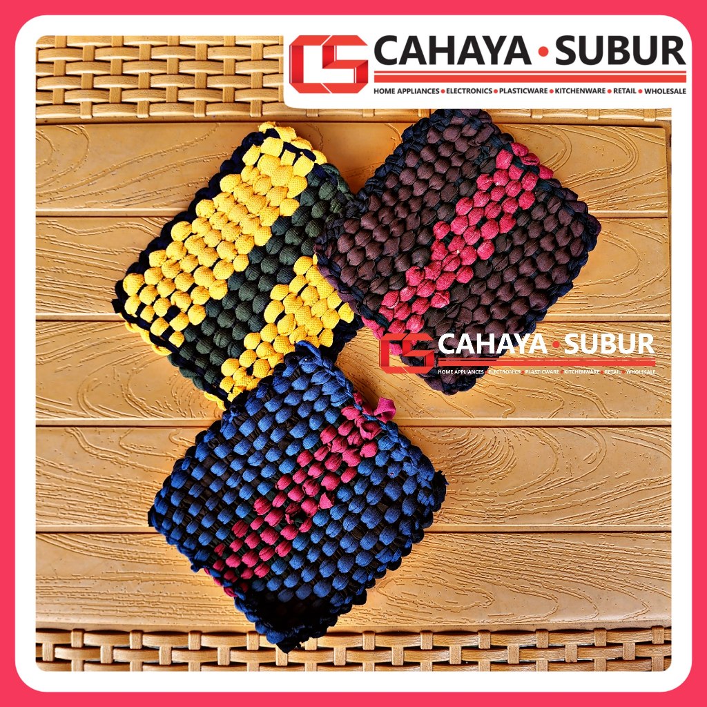 Jual Cempal Anyam Anti Panas MENTARI Satuan Mitten Cempal Kain ...