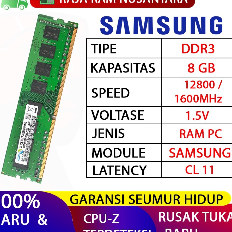 Jual Harga Istimewa RAM MEMORY SAMSUNG PC DDR3 8GB BARU | Shopee Indonesia