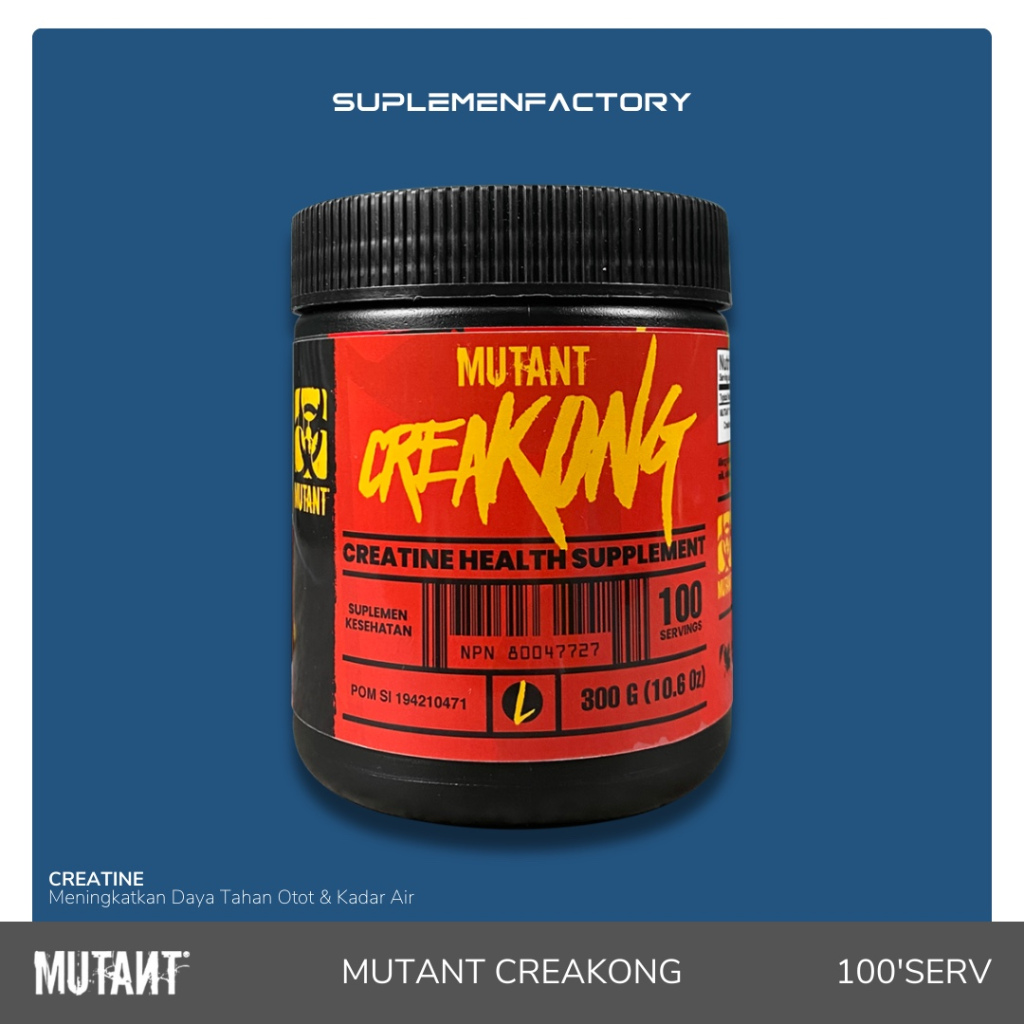 Jual Mutant Creakong 300 Gram Creatine 100 Serving | Shopee Indonesia