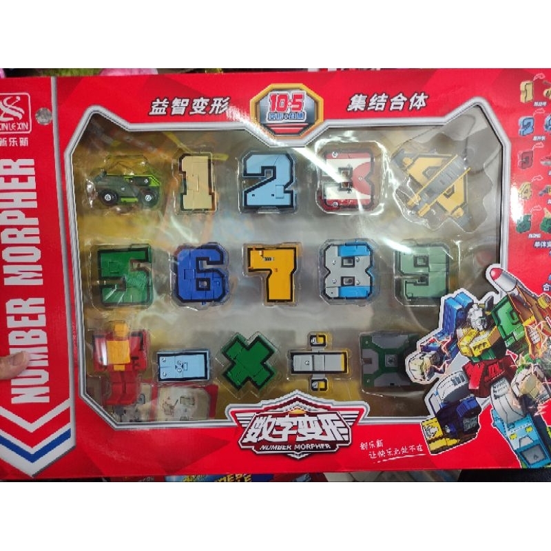 Jual BLOK BONGKAR PASANG ROBOT ANGKA EMCO MORPHERS MEGABOTS 0-9 ...