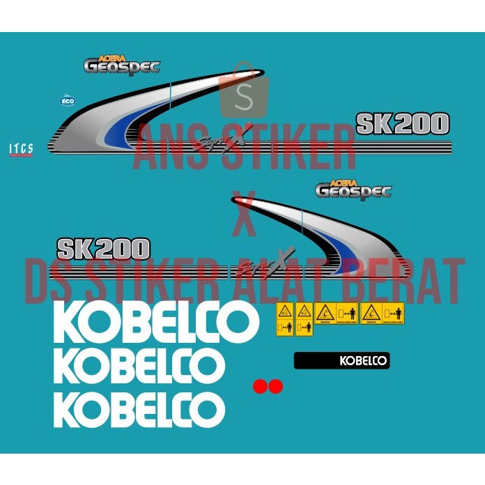 Jual Stiker Kobelco SK200-8 Super X - Sticker Excavator Kobelco SK200 ...