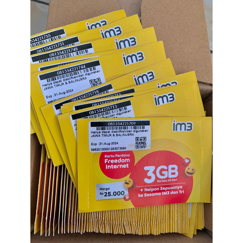 Jual KARTU PERDANA INDOSAT BONUS KUOTA 3GB FULL NASIONAL PROMO IM3 ...