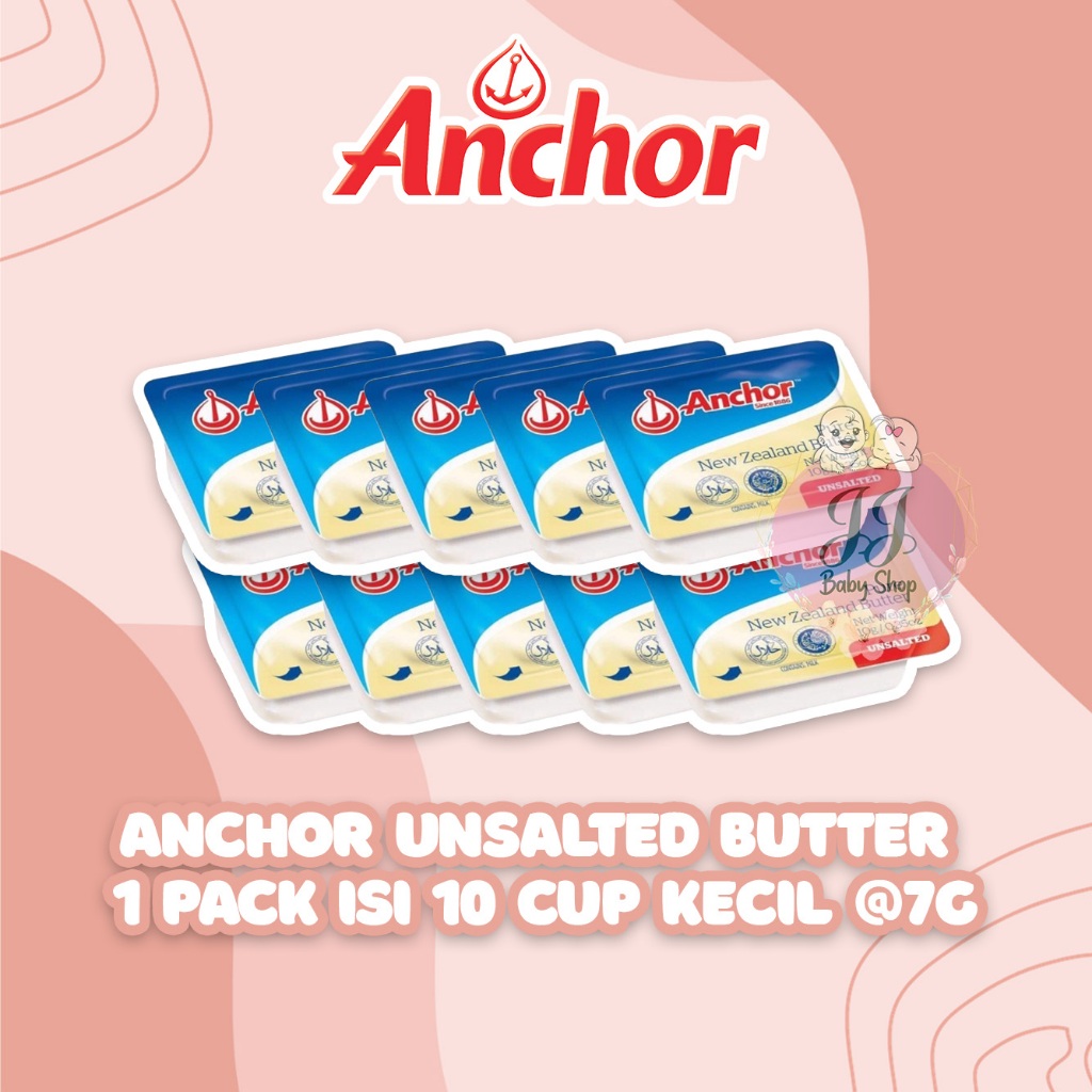 Jual Anchor Unsalted Butter 1pak isi 10 cup kecil @7g | Shopee Indonesia