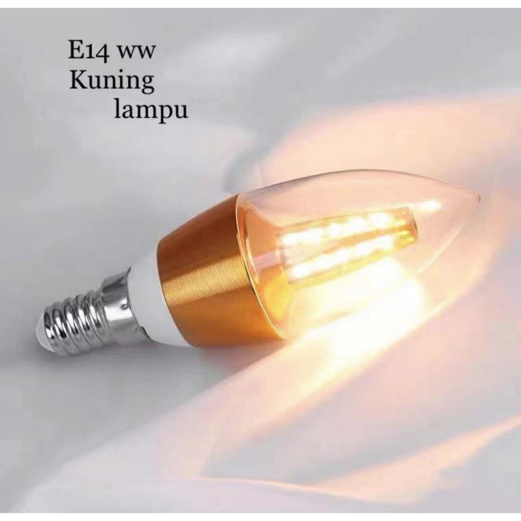 Jual LAMPU CANDEL LED BOHLAM CANDEL SMD 5WATT E14 E27 PUTIH KUNING TERANG | Shopee Indonesia