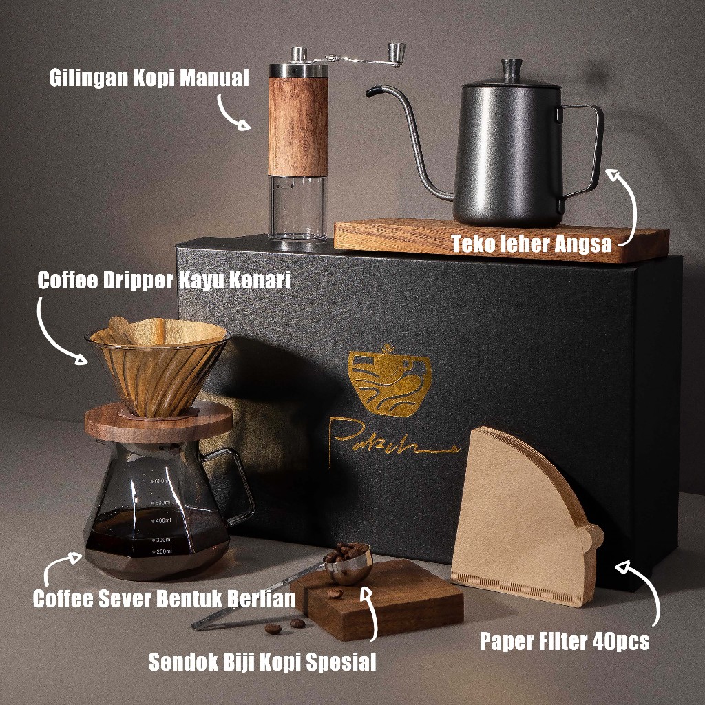 Jual Set Alat Kopi Mewah Seduh Pembuat Kopi Hadiah Home Coffee Dripper ...