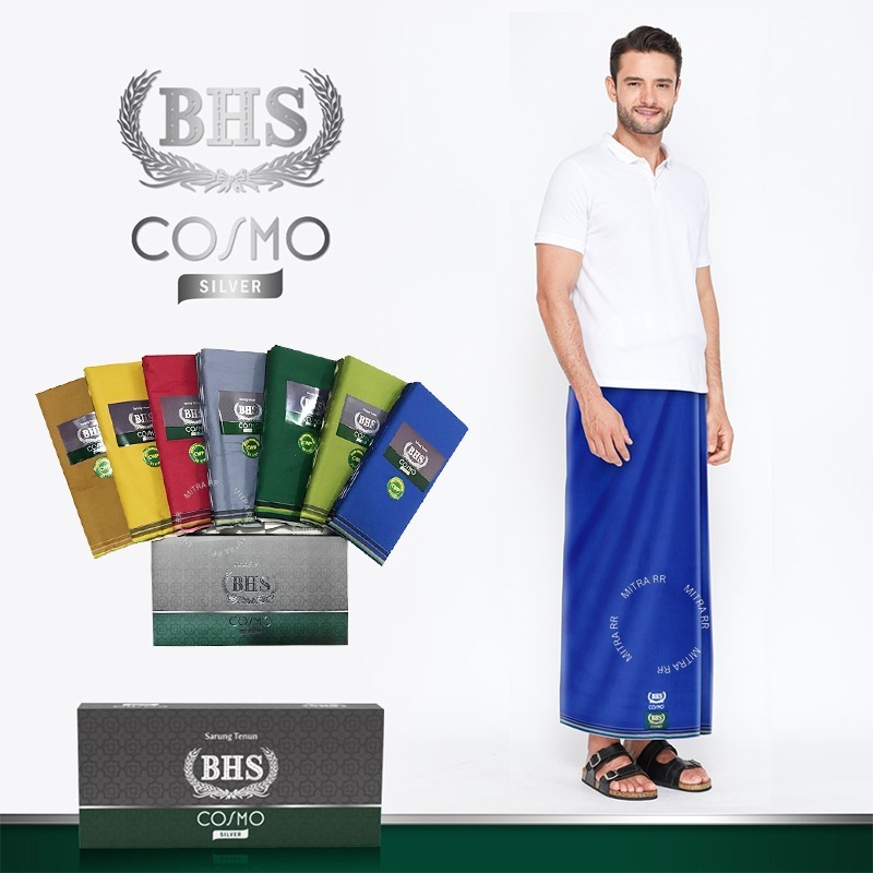 Jual Sarung BHS Cosmo Silver CWP Warna Polos Tumpal | Sarung Tenun ...