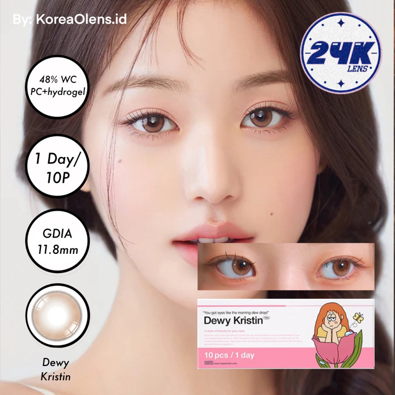 Jual SOFTLENS ORI IMPORT KOREA HAPA KRISTIN IVE WON YOUNG LENS DEWY KRISTIN BROWN 1 DAY LENS ...