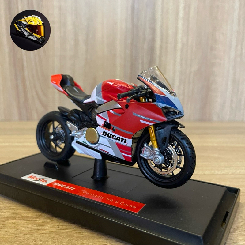 Jual diecast miniatur motor ducati V4S corse skala 1:18 | Shopee Indonesia