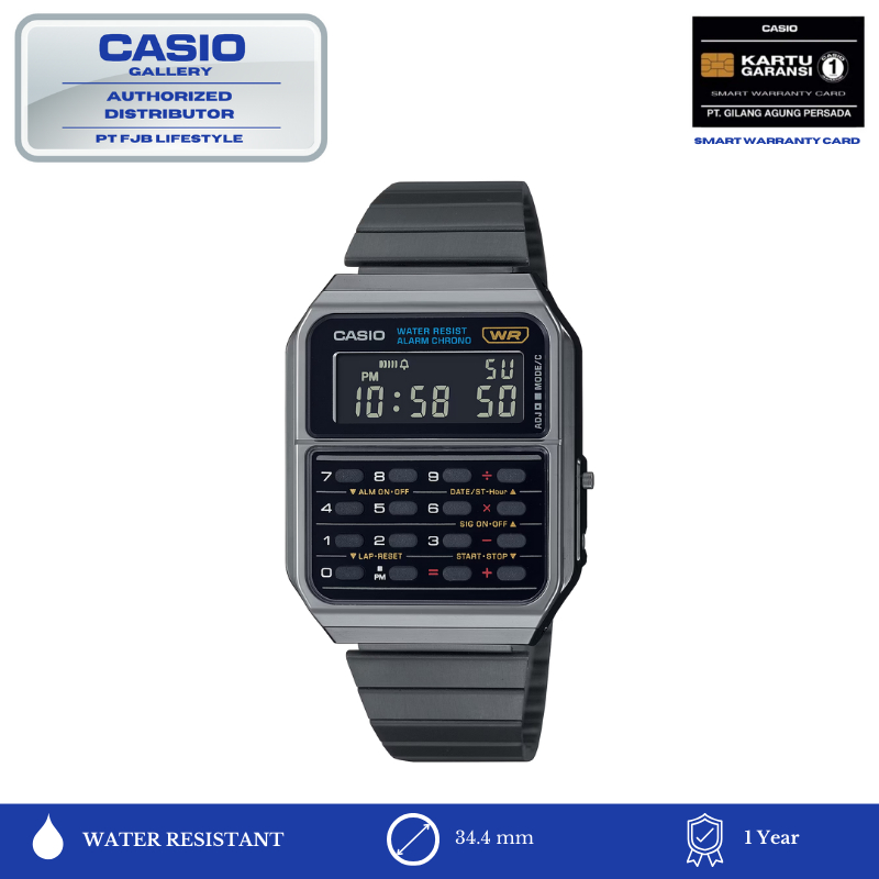 Jual Casio Vintage Jam Tangan Unisex CA-500WEGG-1BDF Original Digital Black | Shopee Indonesia