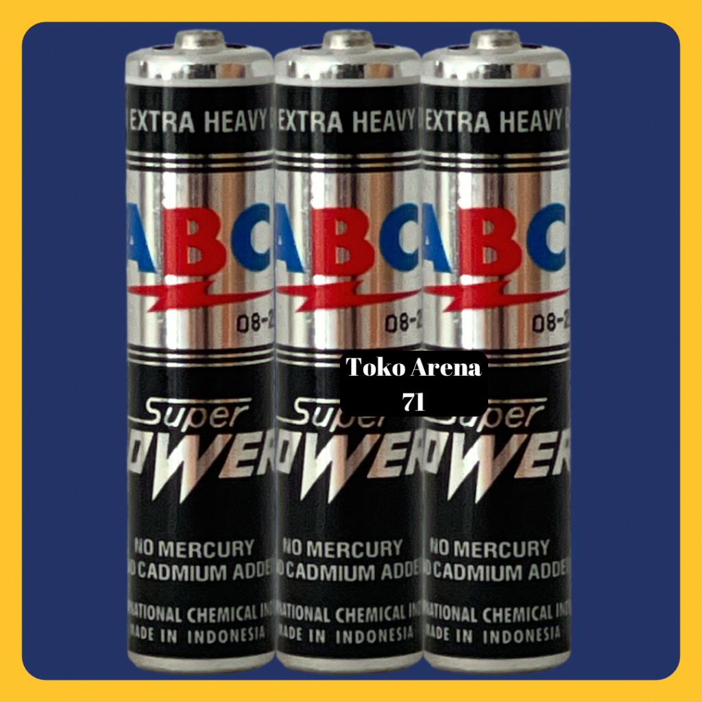 Jual Baterai ABC Super Power AAA A3 Batere 1,5 Volt 12 Pc 1 Renceng | Shopee Indonesia